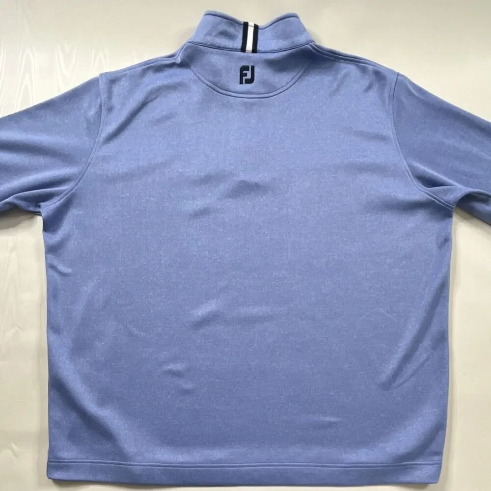 FootJoy | Shirts | Footjoy Mens 4 Zip Long Sleeve Golf Polo Shirt Blue ...